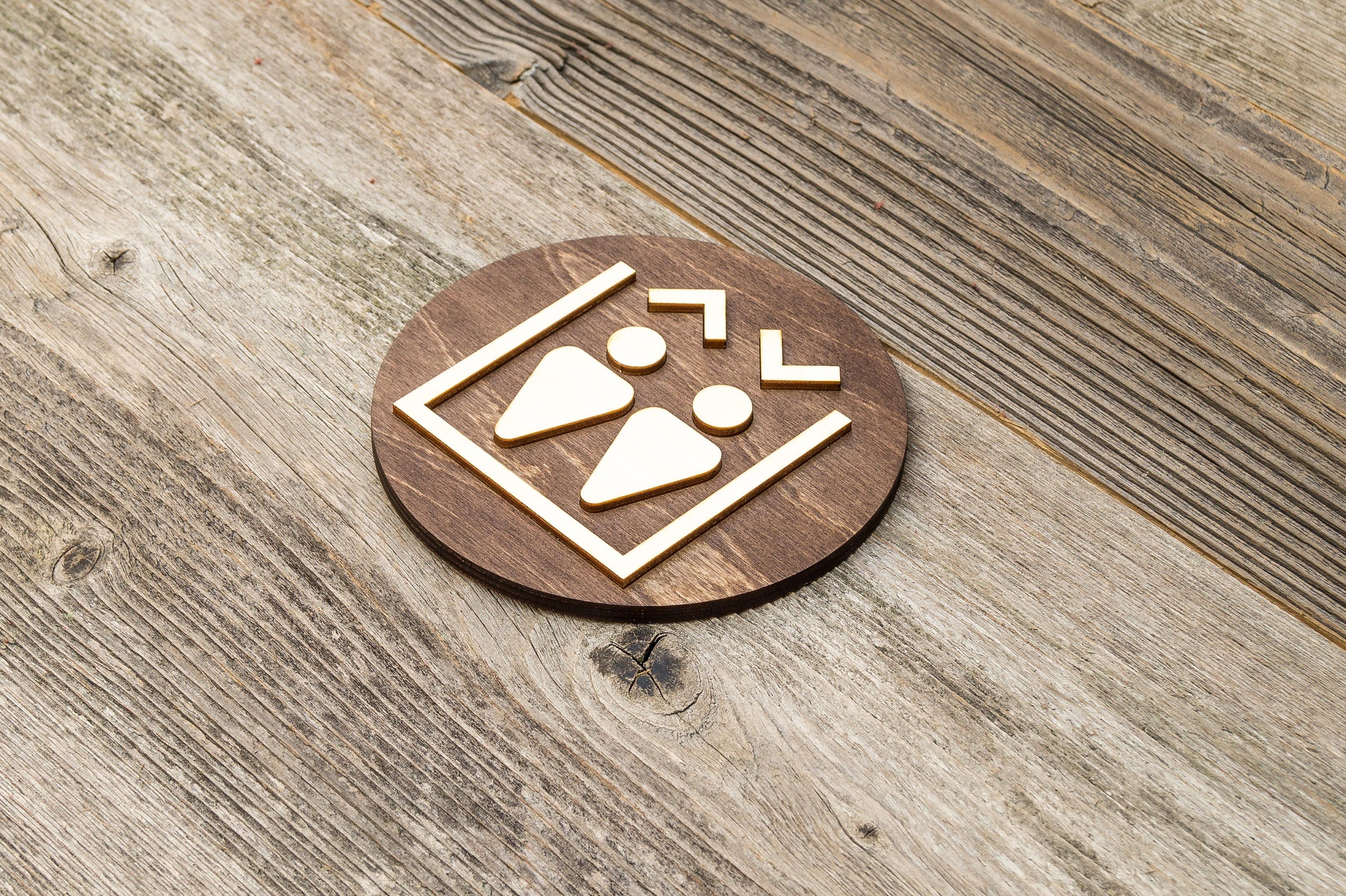 Round Elevator Wooden Door or Wall Sign. Lift Plate. - Etsy