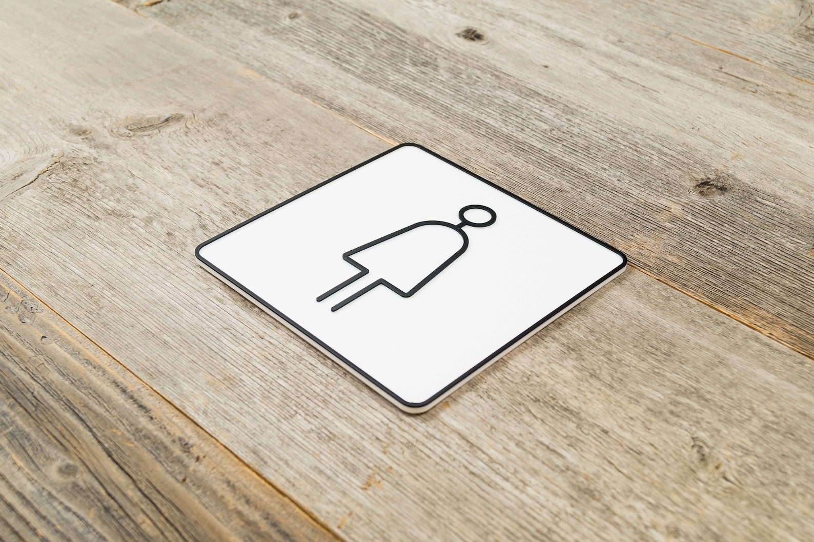 Modern 3D Printed Women Restroom Sign - Sleek Bathroom Door Decor ...