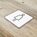Modern 3D Printed Women Restroom Sign - Sleek Bathroom Door Decor ...