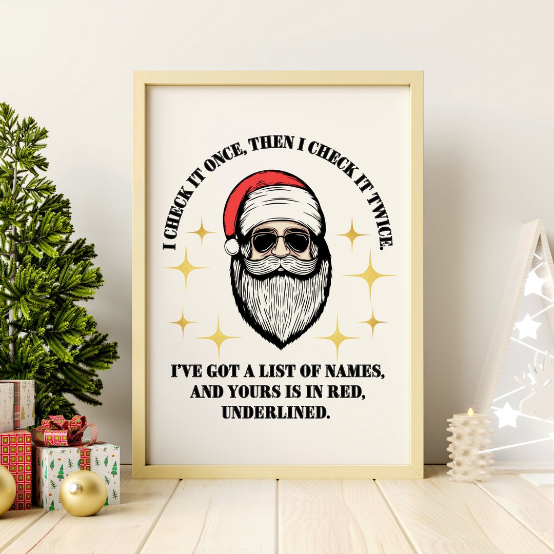 Reputation Era Santa Print: Trendy Christmas Decor (digital Download ...
