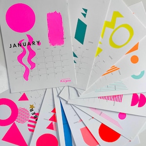 2026 Calendar, Bold Vibrant Wall Planner,limited Edition, Geometric ...