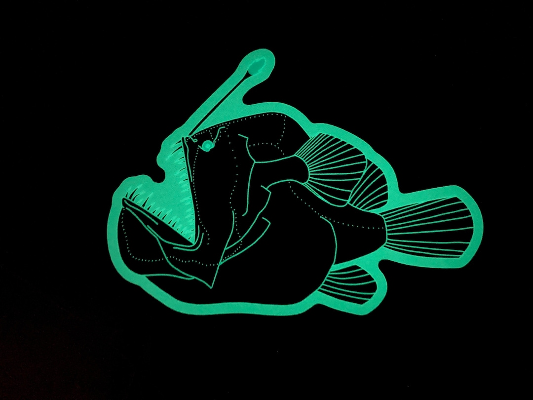 Deep-sea Anglerfish Glow-in-the-dark Sticker - Etsy