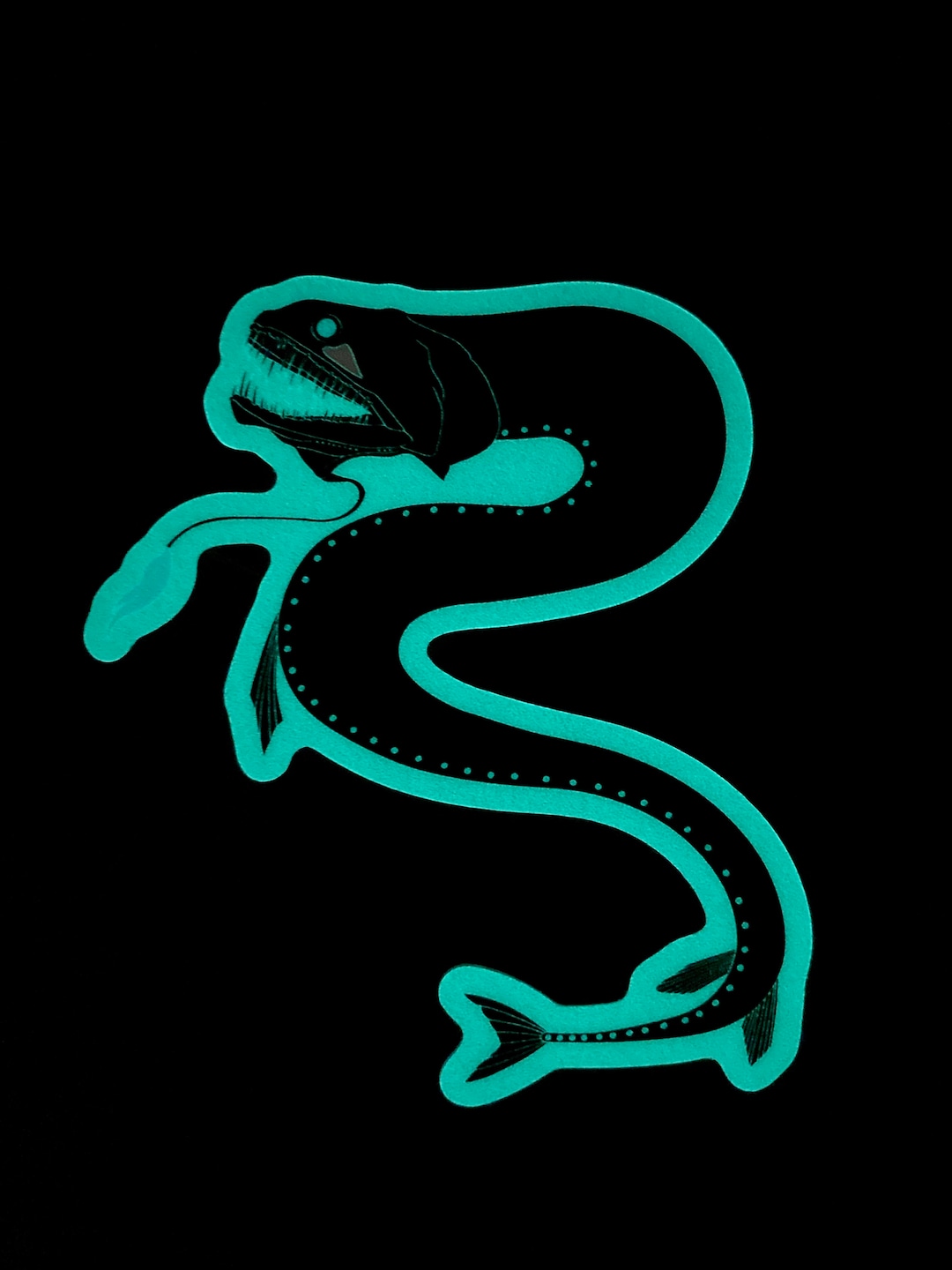 Glow-in-the-dark Deep Sea Dragonfish Sticker - Etsy