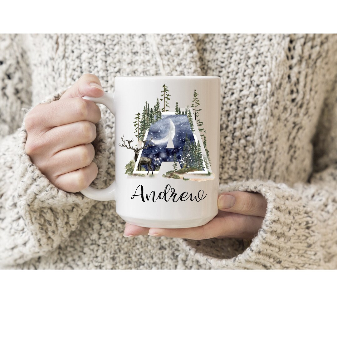 Personalized Name Mug for Men and Women, Custom Name Gift, Nature ...
