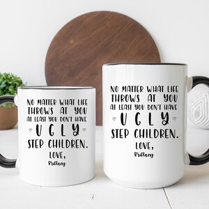 Stepfather Gift, Funny Step Dad Mug, Step Parent Cup, Customizable Mug ...