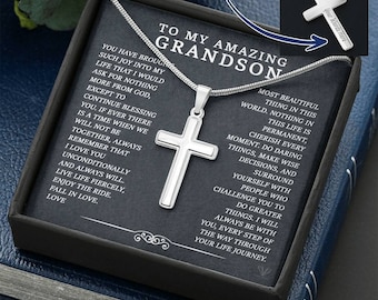 Grandson Cross Necklace - Etsy