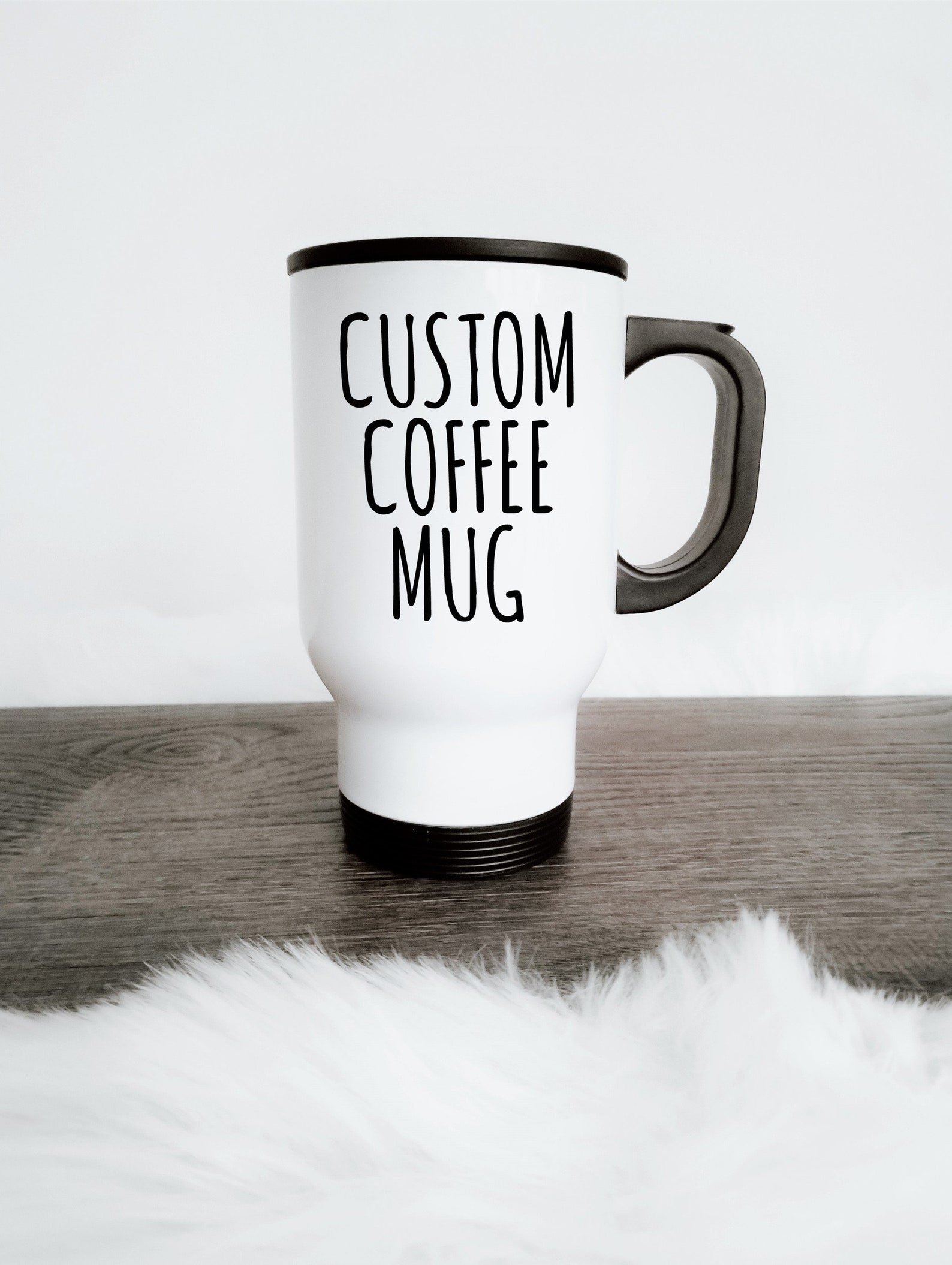 Custom Coffee Mug to Go Personalized Travel Mug With Handle | Etsy