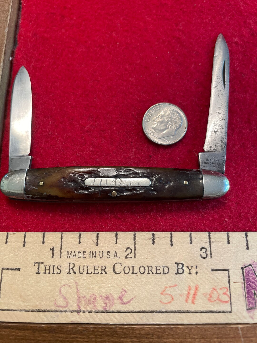 W. R. Case & Sons Bradford PA Pen Main Blade is Case Second Blade is ...