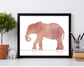Baby elephant print | Etsy