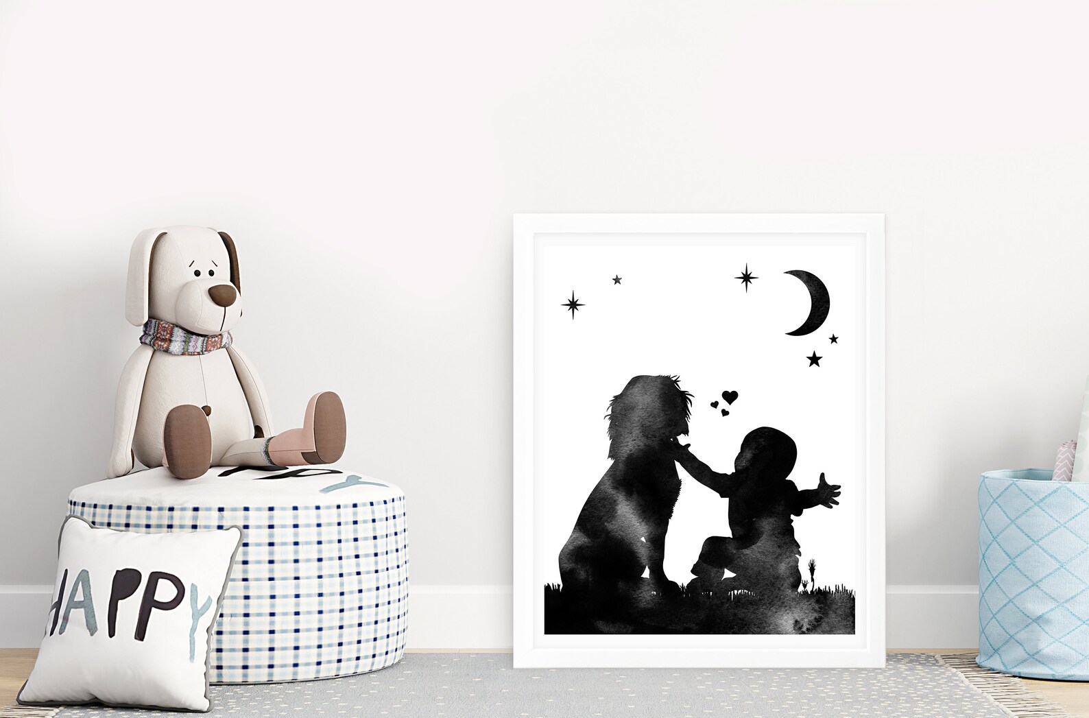 Baby Hugging a Dog Baby Printable Art Boykin Spaniel - Etsy