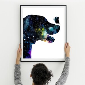 Labrador Face Print, Butterfly on Nose, DIY Large Wall Art, Printable ...