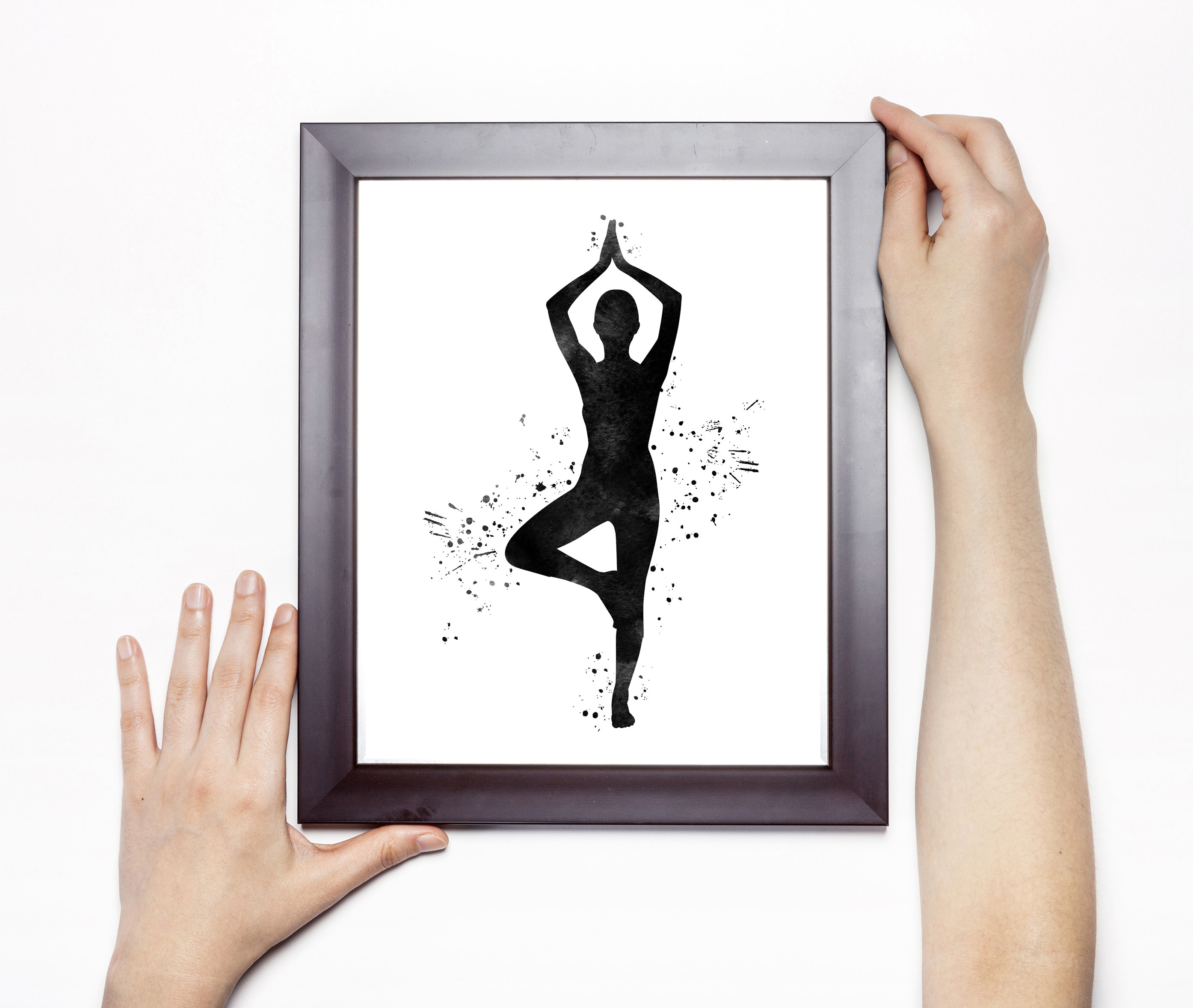 Yoga Art Yoga Tree Pose Yoga Poster Yoga Pose Yoga Print | Etsy