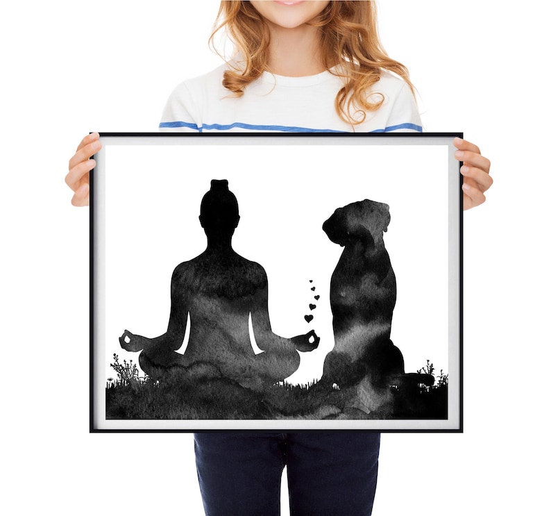 Yoga Art Yogi Yoga Poster Yoga Pose Yoga Print Woman and | Etsy