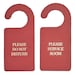 Red Leather Door Hanger Sign: Golden Foil, Do Not Disturb / Service ...