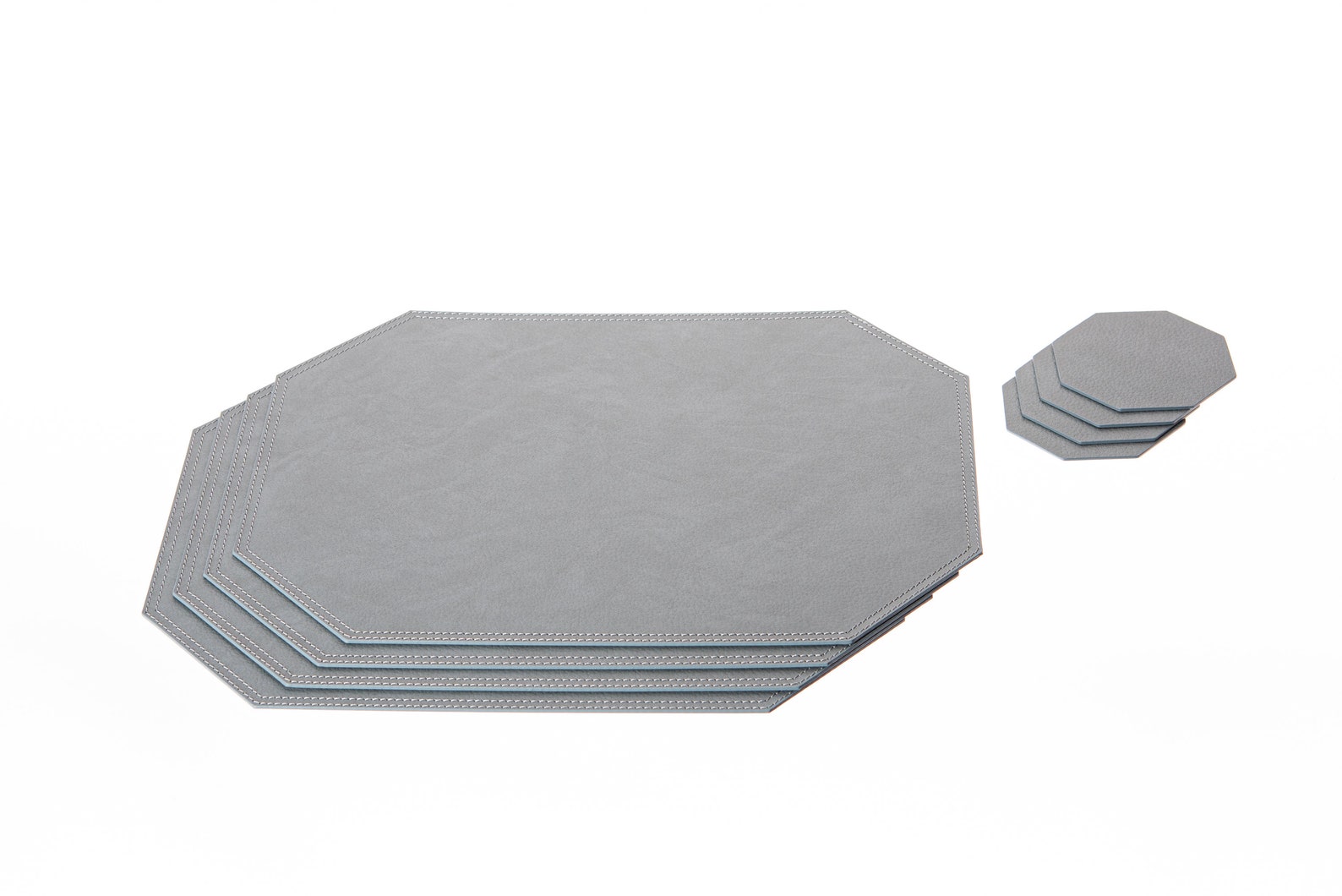 Recycled Leather Octagon Placemats: Modern Table Mats & Coasters - Etsy