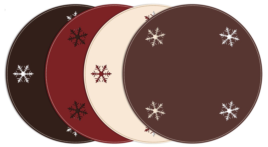 Christmas Placemats / Holiday Table Mats / Snowflakes / Table ...