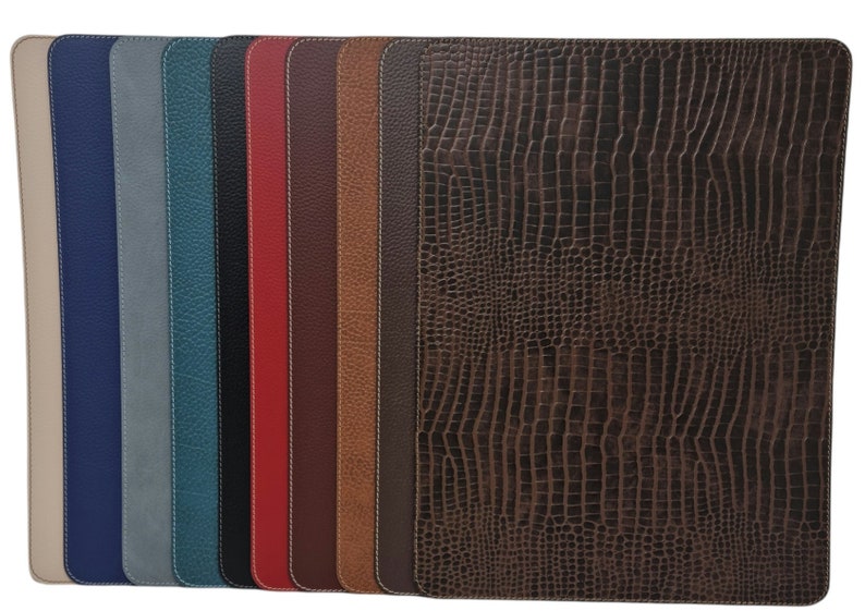 Large Placemats / Recycled Leather Table Mats 18''x - Etsy