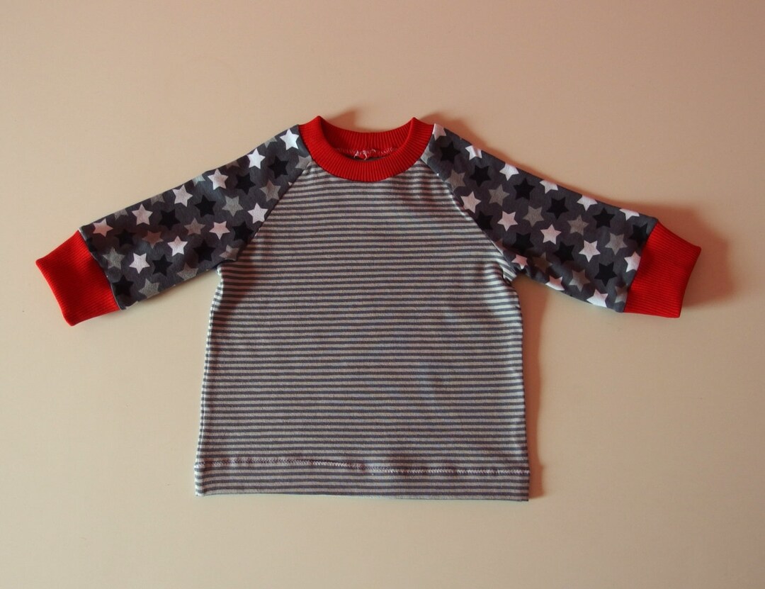 Baby Raglan Shirt With Stars Size 56 - Etsy