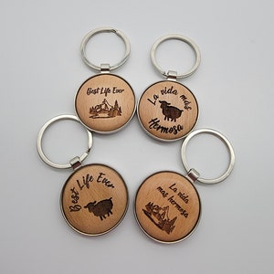 Bible Scripture Wood Key Chain, Personalized With Favorite Bible Verse ...