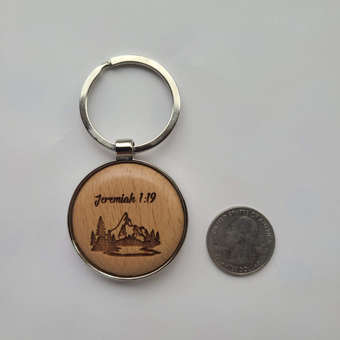 Bible Scripture Wood Key Chain, Personalized With Favorite Bible Verse ...