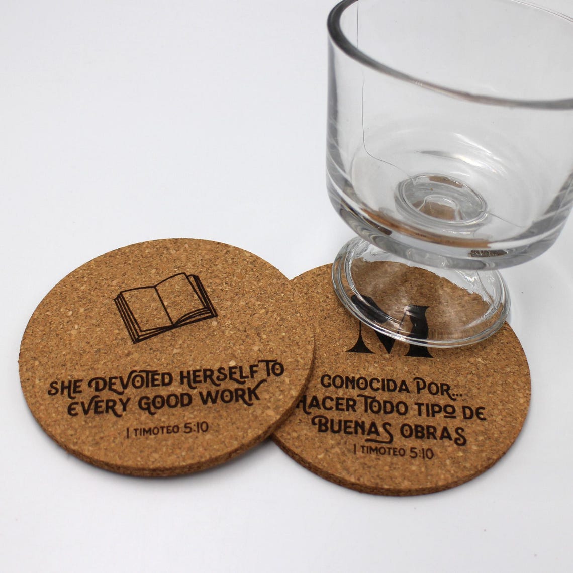 She Devoted Herself to Every Good Work - Cork Coaster With Sister Theme ...