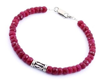 Ruby bracelet | Etsy