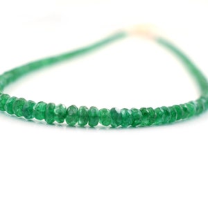 Elegant Single Strand 3.5mm-5mm Emerald Gemstone Single Strand - Etsy