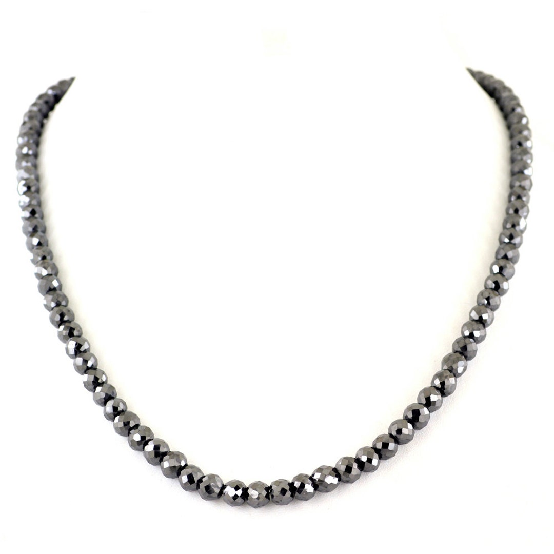 Derek Jeter Black Diamond Necklace, Certified AAA Quality Beads, 7mm ...