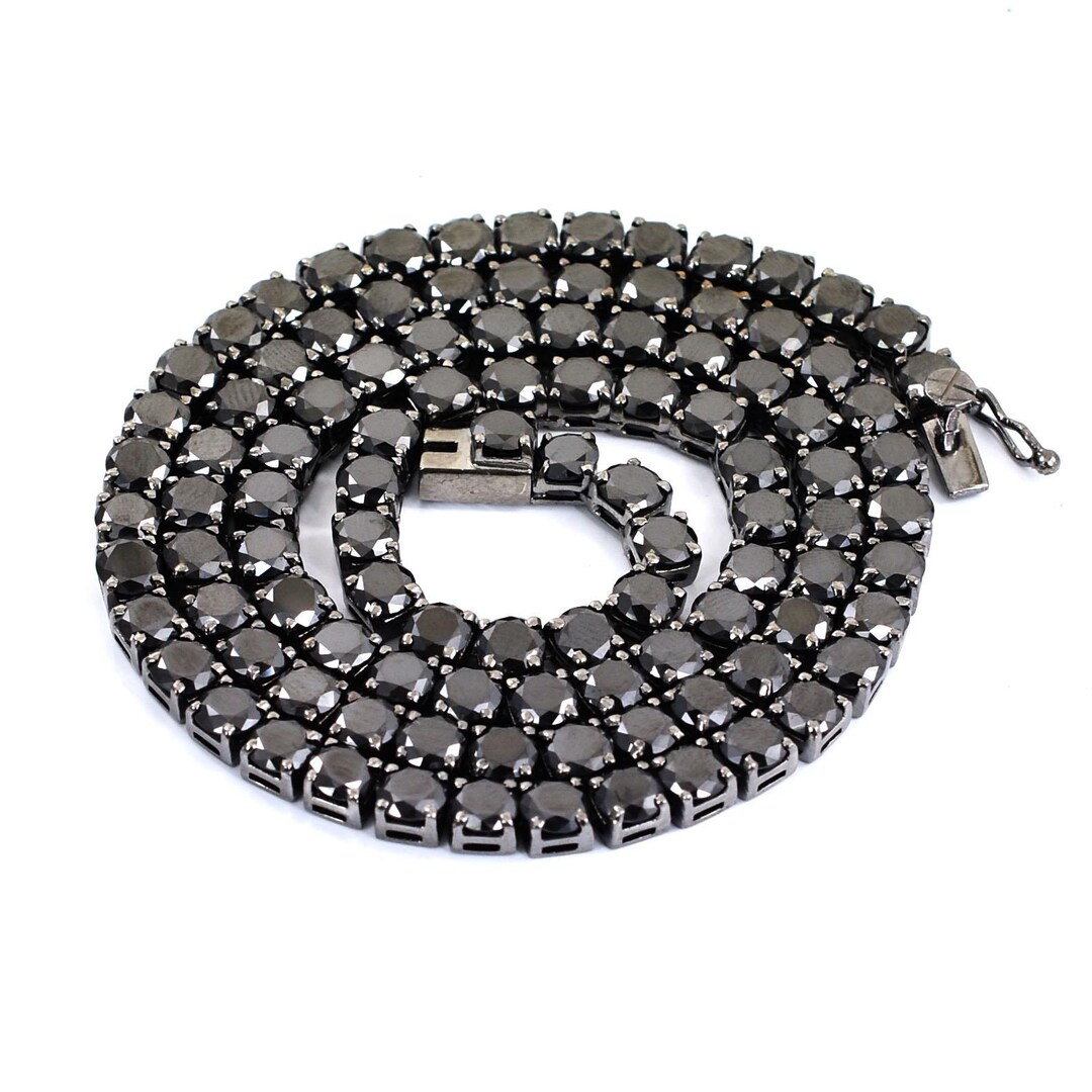 Derek Jeter 5mm Black Diamond Necklace, Chain Necklace, Men's Jewelry ...