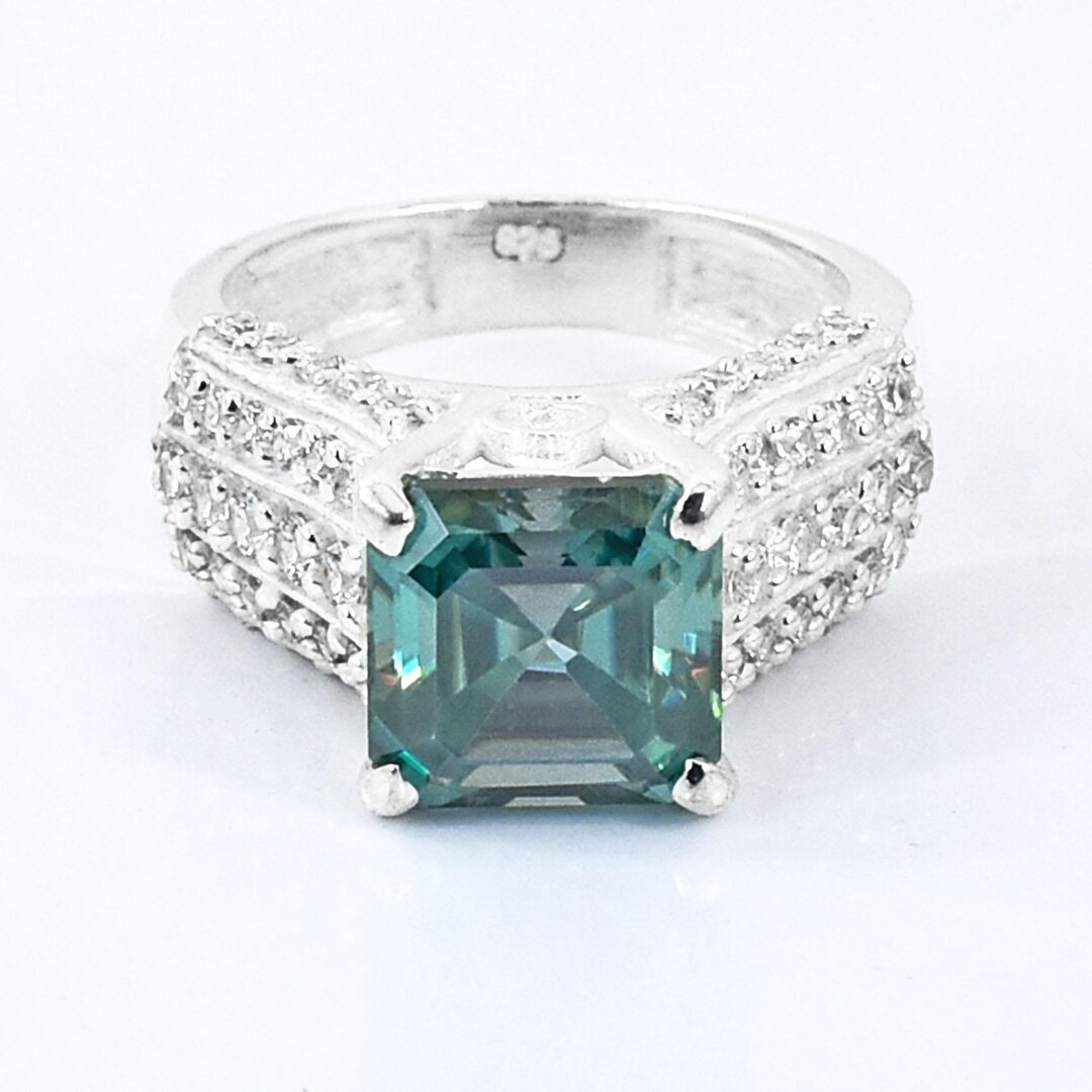 4.00 Ct, Lab Created Blue Diamond Ring Promise Ring, Engagement Ring ...