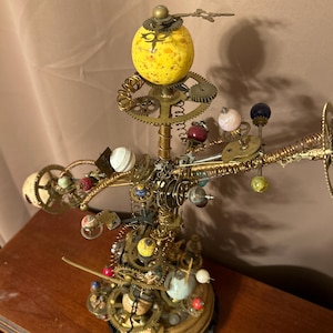 Orrery Solar System- Steampunk Solar System (battery Powered) - Etsy
