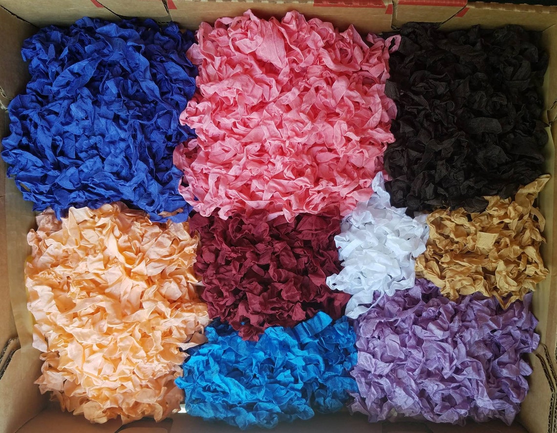 Hand Crinkled Seam Binding Ribbon-30 Yards-10 Colors Mixed Lot - Etsy