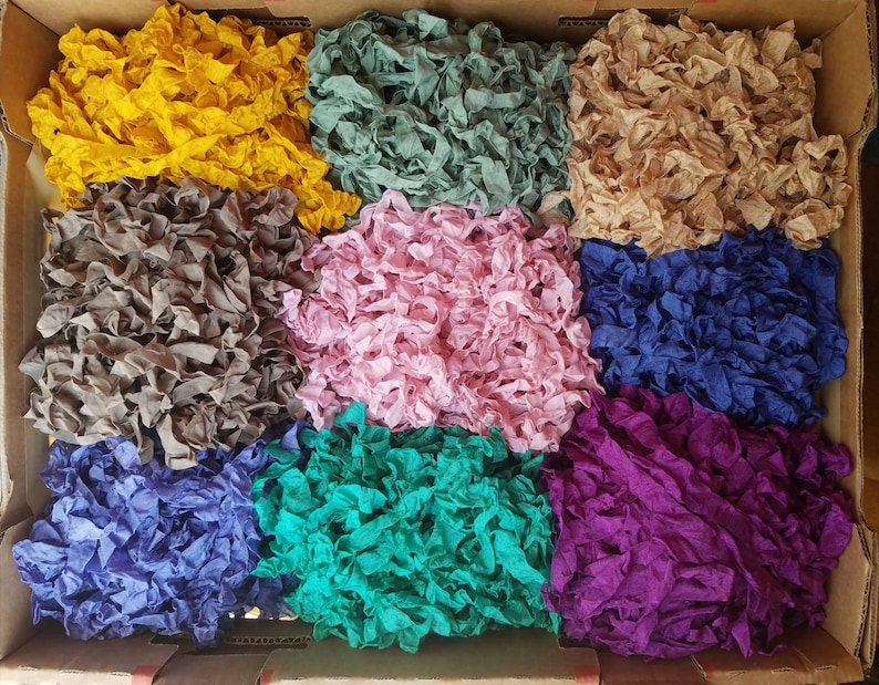 Hand Crinkled Seam Binding Ribbon-30 Yards-10 Colors Mixed Lot - Etsy