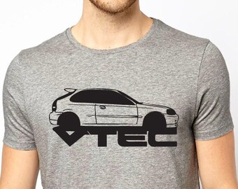 Honda CIVIC T-shirt 10th Generation Grey VTEC Green | Etsy