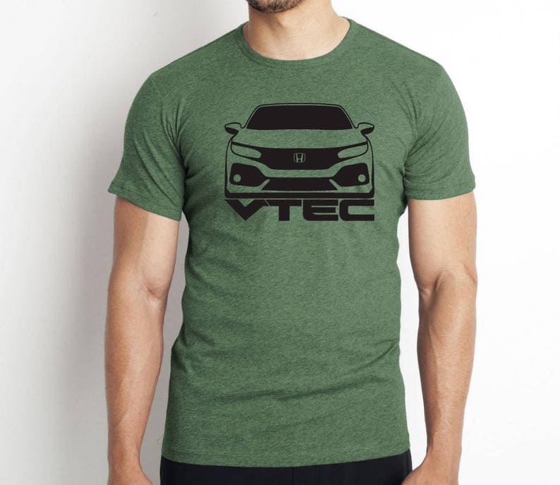 Honda CIVIC T-shirt 10th Generation Grey VTEC Green - Etsy