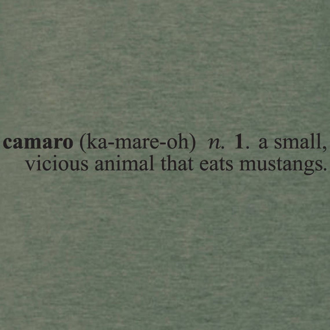 CAMARO Definition T-shirt GREY Ss Classic Small Animal That Eats ...
