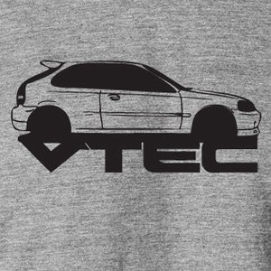 Honda CIVIC T-shirt TYPE-R Grey VTEC - Etsy