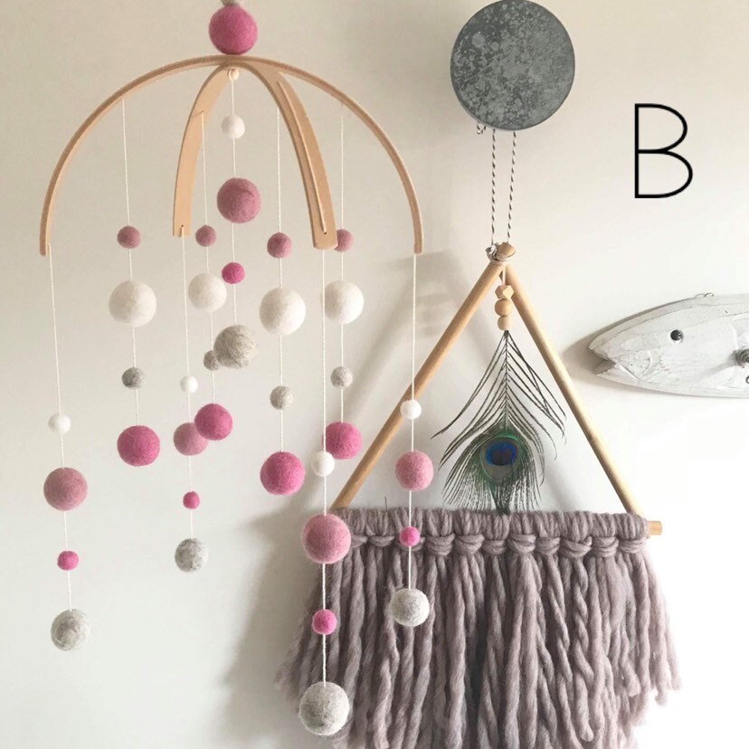 Felt Baby Mobile Baby Girl Standard Double Arch Style | Etsy