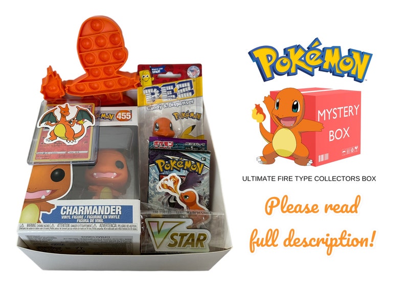 Ultimate Fire Type Pokémon Mystery Box W/ With American - Etsy