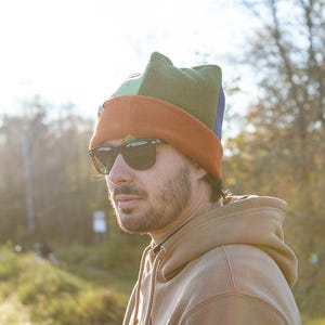 The Retro 4 Points BEANIE // Crown HAT Medium Adult Size/ Handmade ...