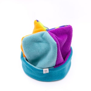The Retro 4 Points BEANIE // Crown HAT Medium Adult Size/ Handmade ...