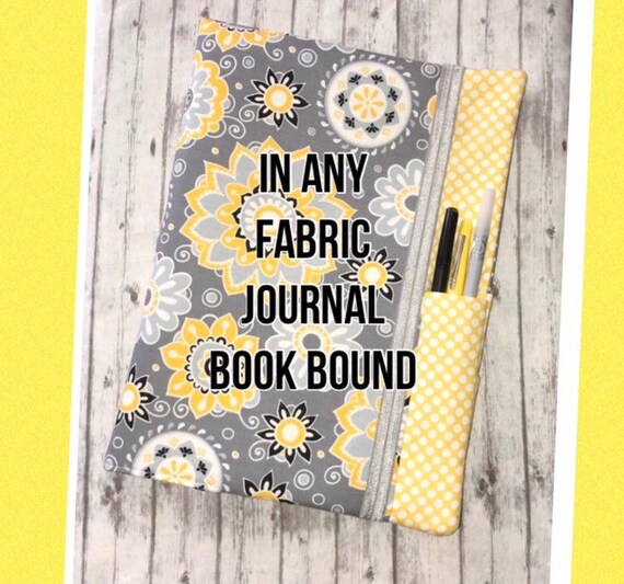 Journal Book Type in Any Shop Fabric or Custom | Etsy