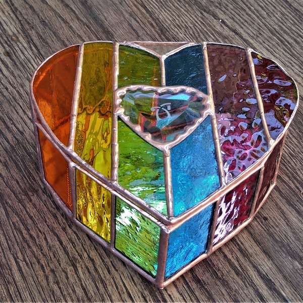 Glass Heart Box - Etsy
