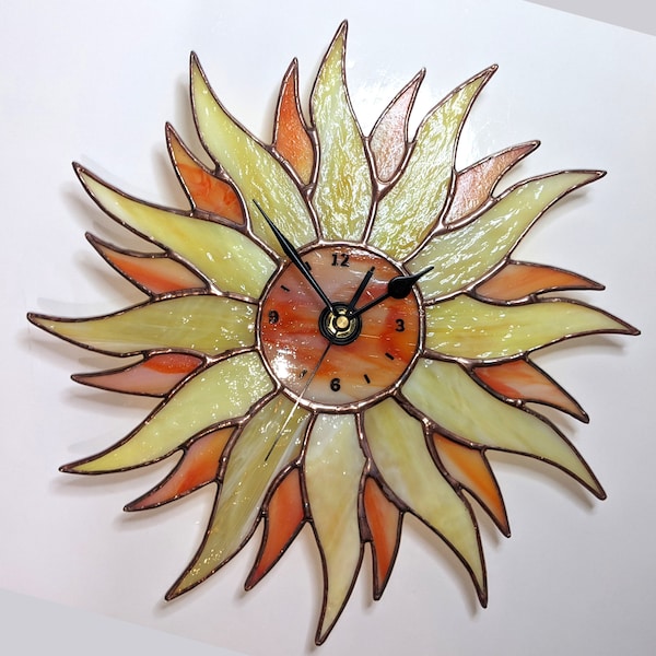 Stained Glass Clock - Etsy