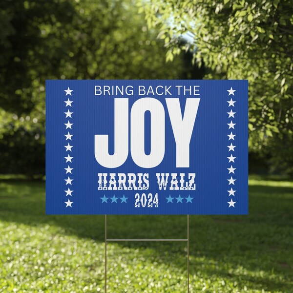 Harris Walz Joy Yard Sign - Etsy