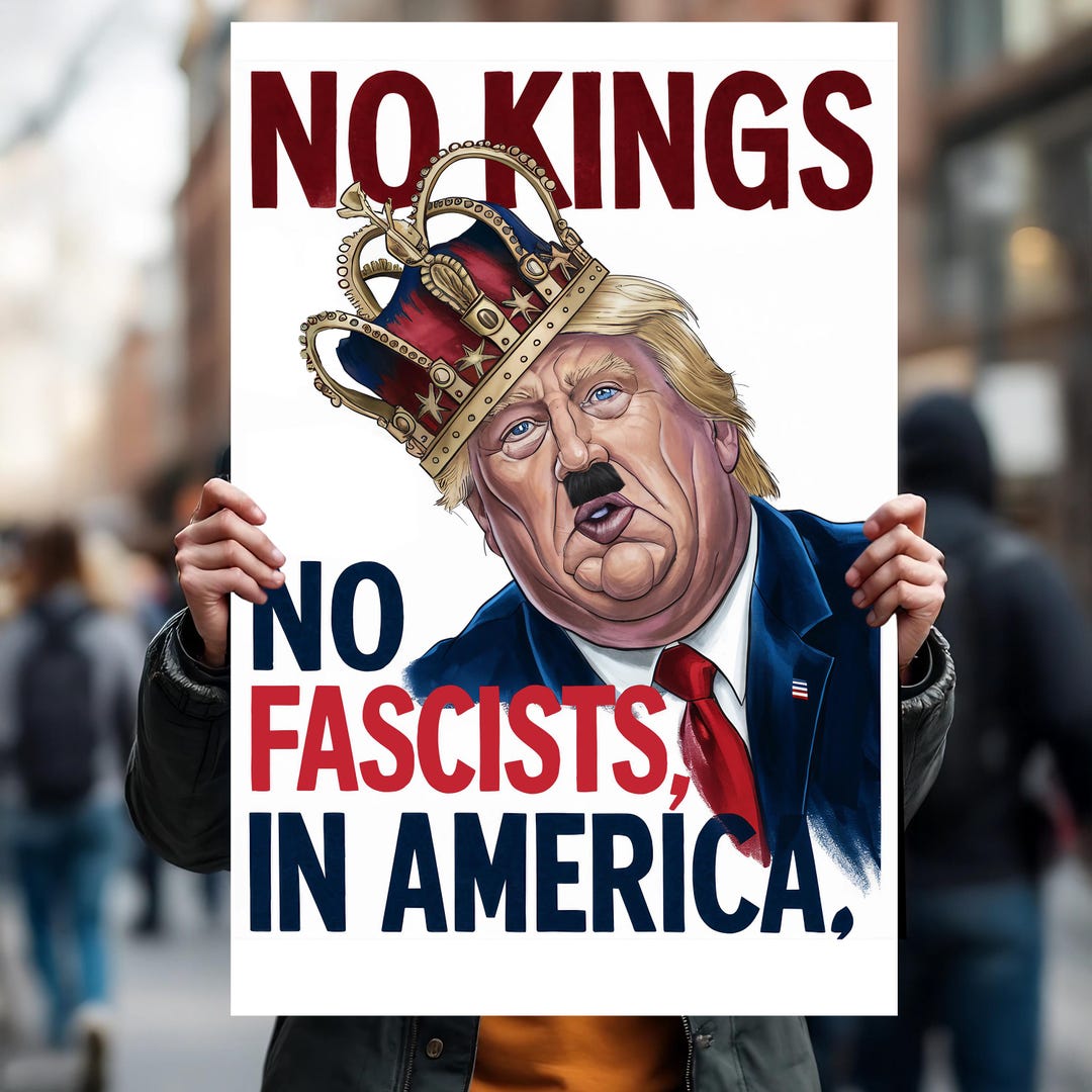 No Kings Day Digital Sign, No Fascists in America Protest Sign for ...