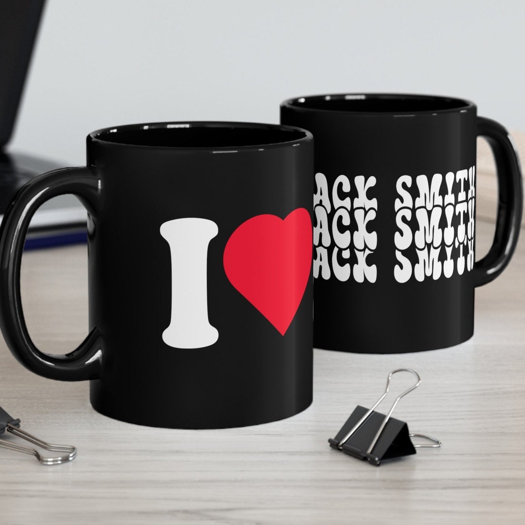 I Love Jack Smith Mug Retro 70s Style I Heart Design Jack Smith Coffee ...
