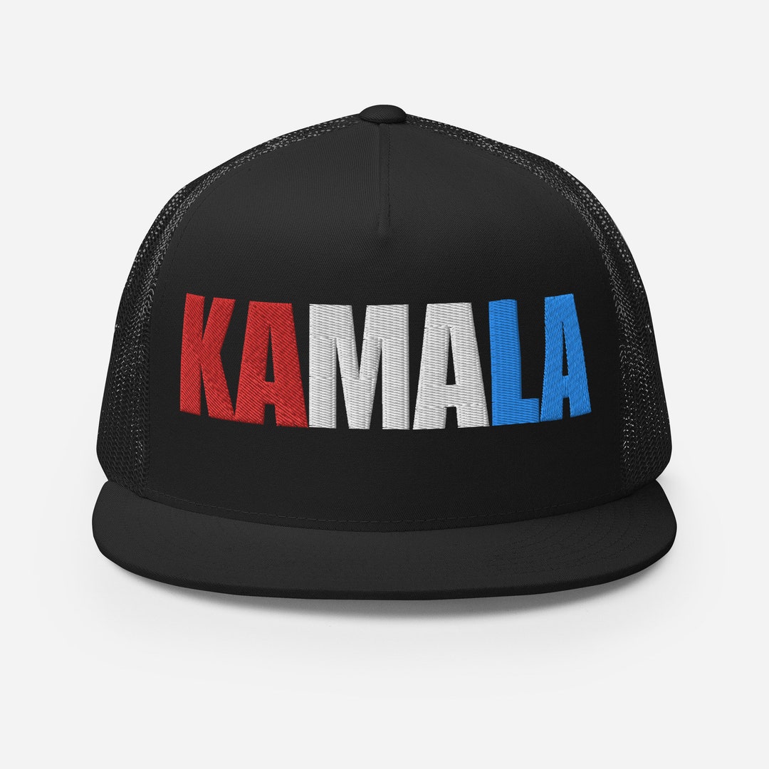 Kamala Red White and Blue Rally Style Embroidered Trucker Cap, Vote for ...