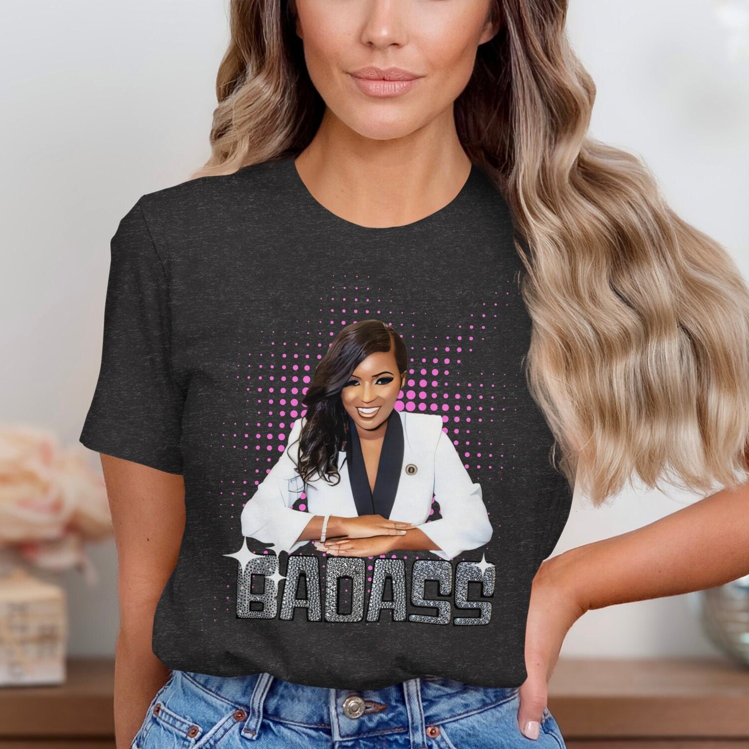Badass Jasmine T-shirt, US House Representative Jasmine Crockett ...