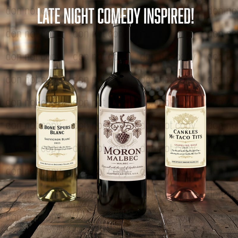 Wine Bottle Label Trump - Etsy